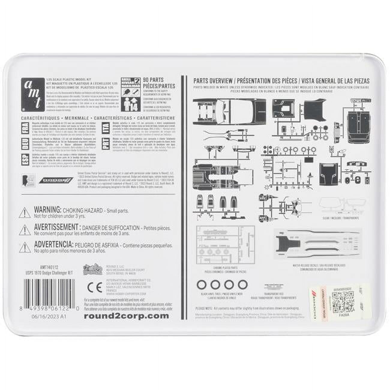 AMT 1970 Dodge Challenger USPS 1/25 AMT1401 Plastics Car/Truck 1/24-1/ ...