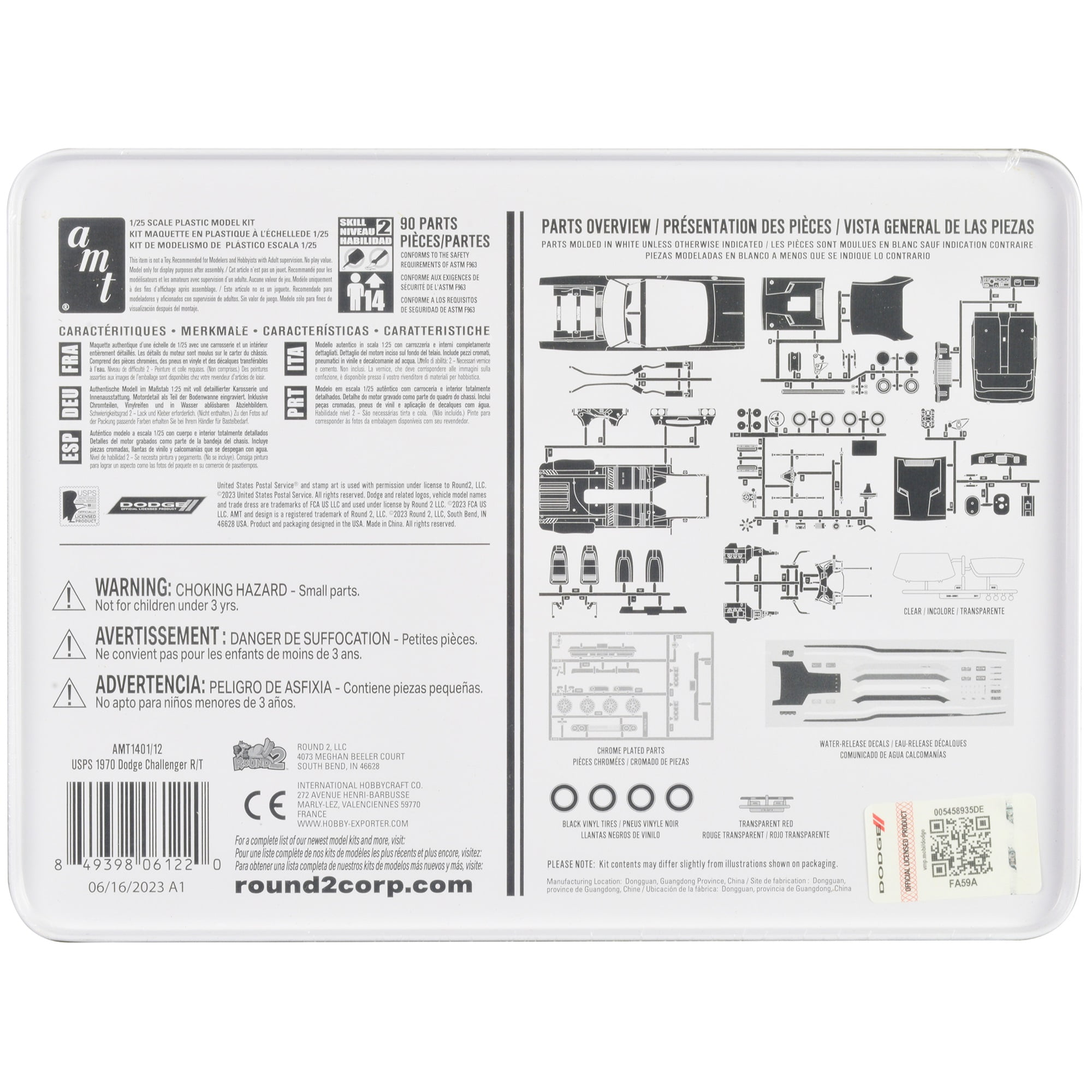 Skill 2 Model Kit 1970 Dodge Challenger R/T USPS (United States Postal ...