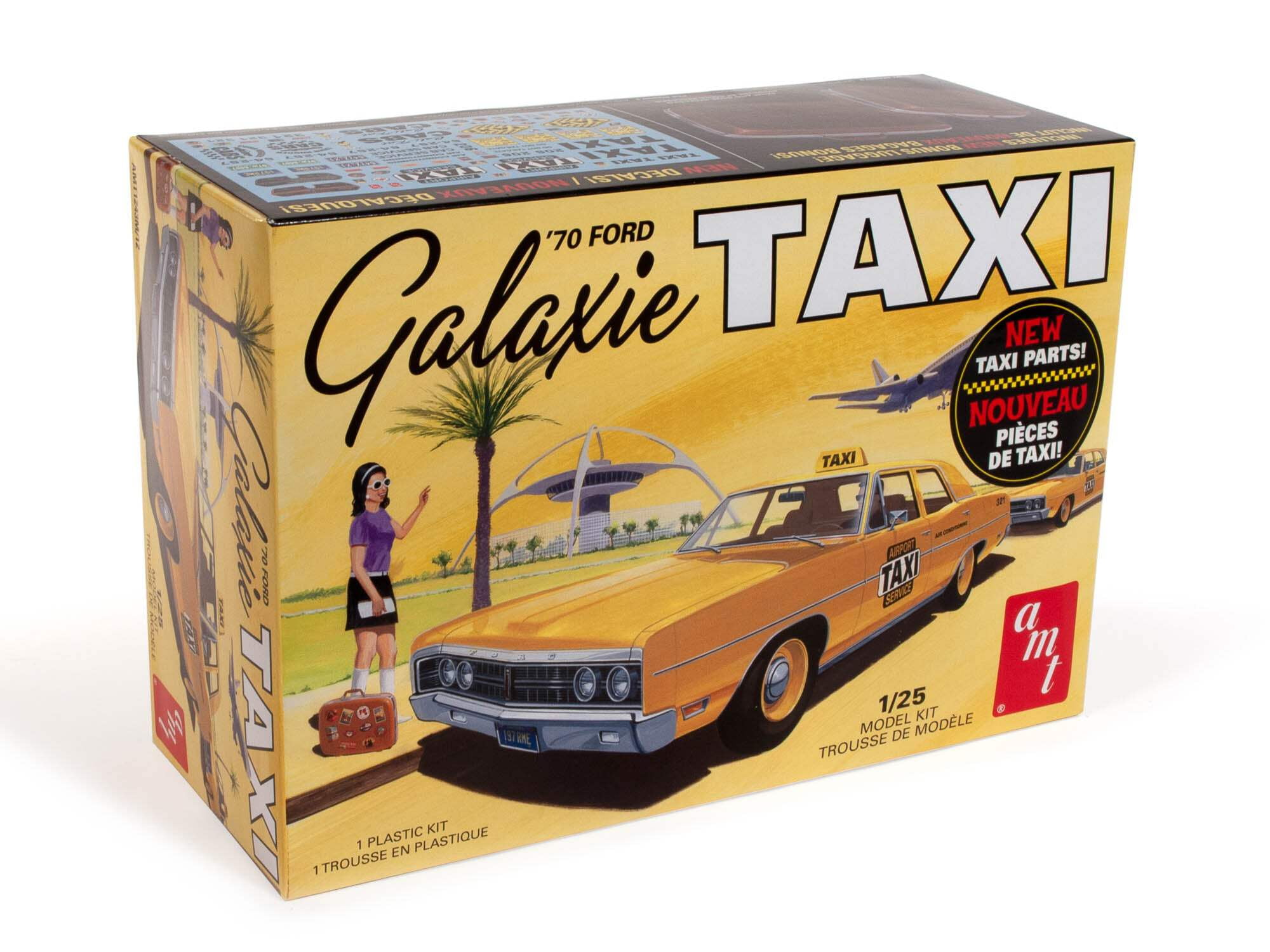 AMT 1970 Ford Galaxie Taxi AMT1243M Plastics Car/Truck 1/24-1/25 - Walmart.com