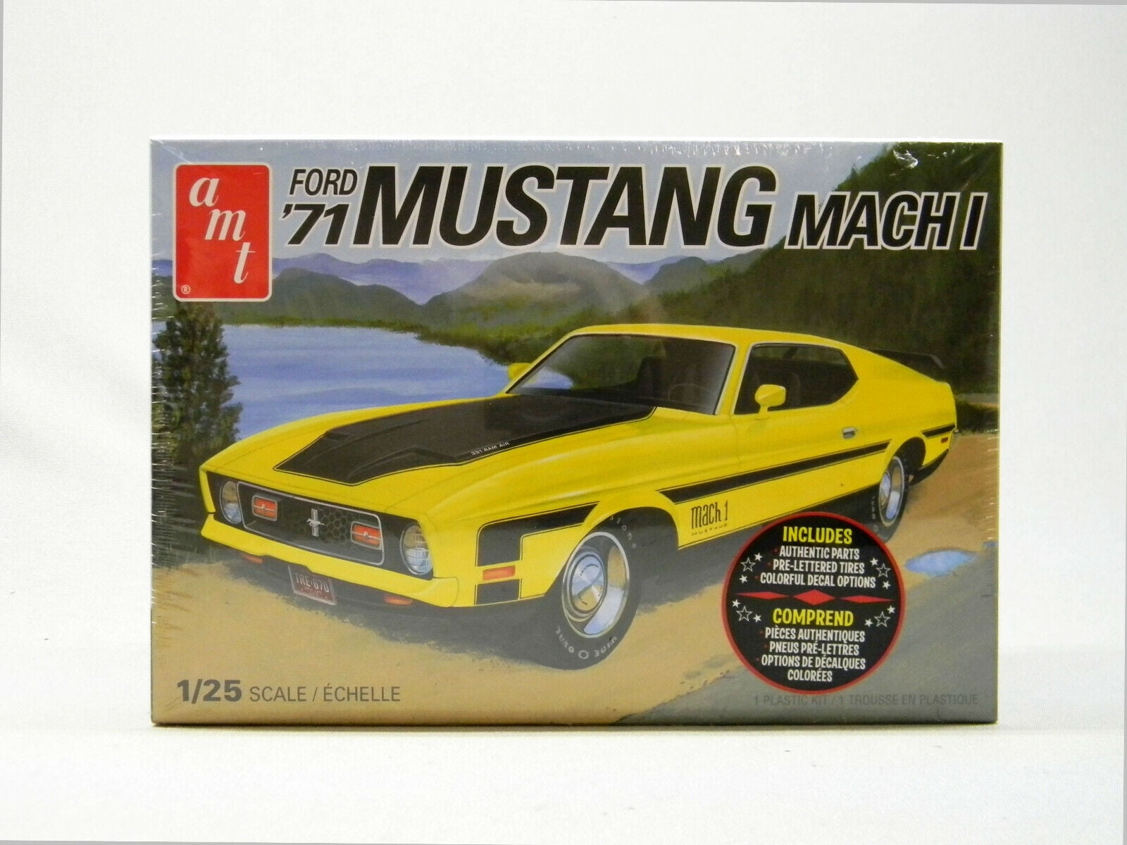AMT '71 Ford Mustang MACH 1 Plastic Model CAR KIT 1/25 Scale Skill 2 ...