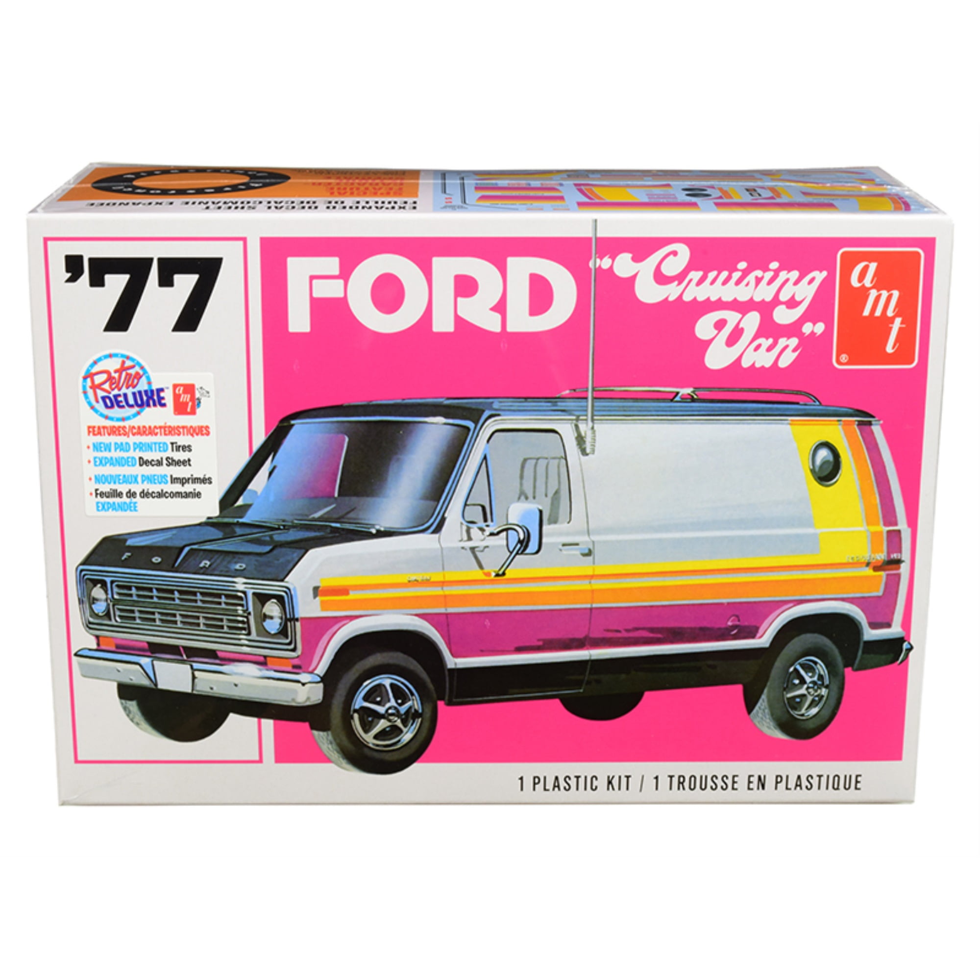 A.M.T 1977 Ford Cruising Van Model Kit, 1/25 Scale, Super-Detailed ...
