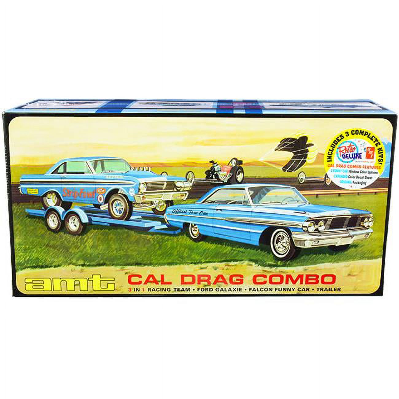 AMT Cal Drag Team Ford Galaxie with Ford Falcon Funny Car & Trailer ...
