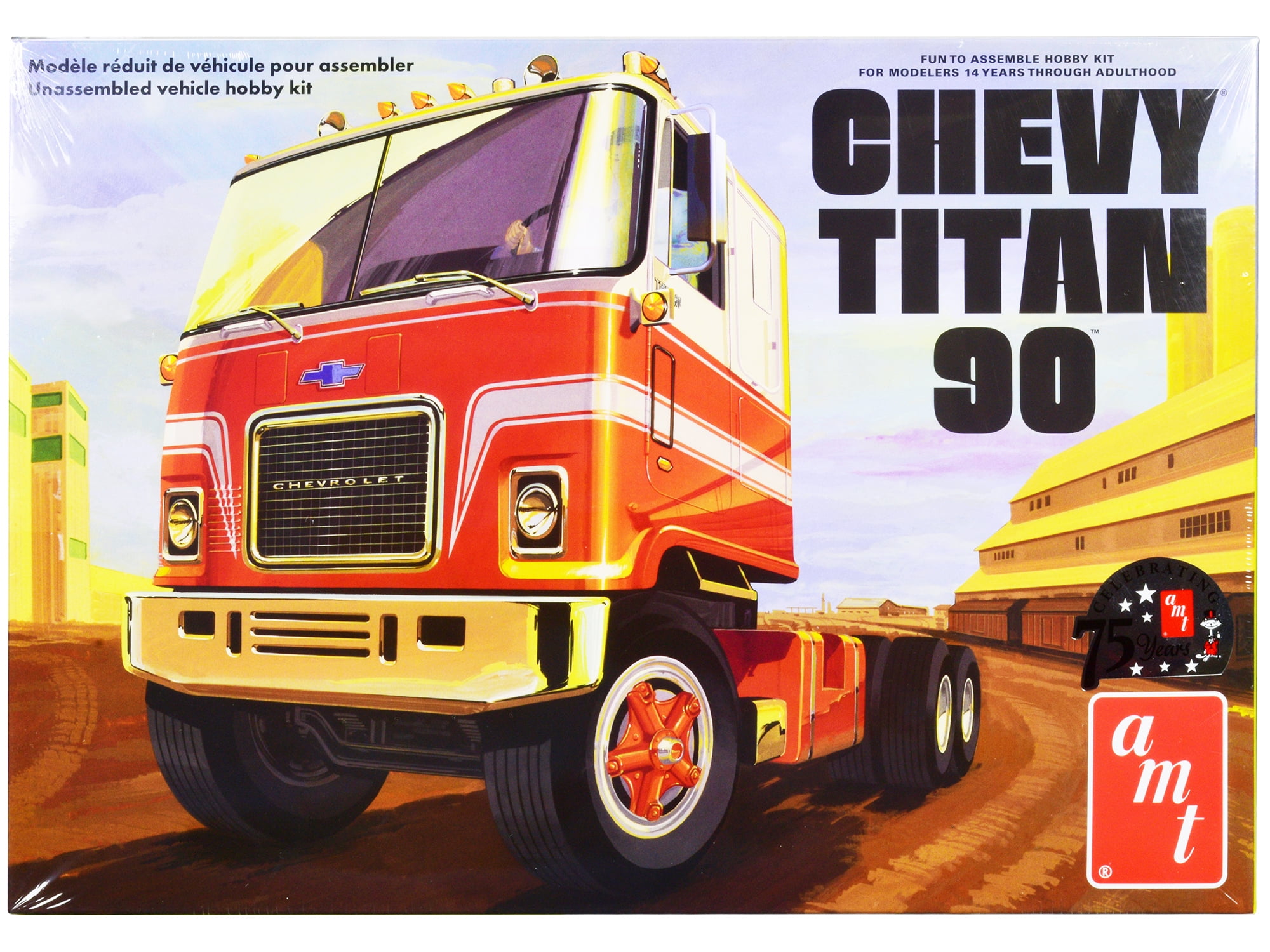 A.M.T Chevrolet Titan 90 Plastic Model Kit, 1/25 Scale, Chrome Parts ...
