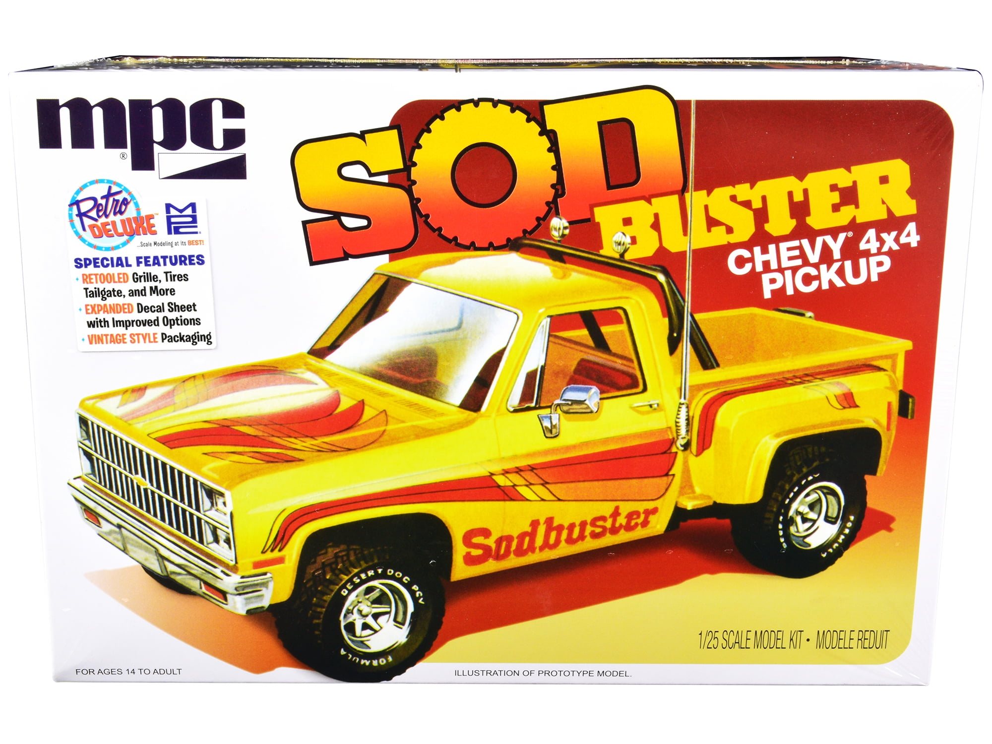 AMT Model Kit Skill 2 1981 Chevy Stepside Pickup Sod Buster - Walmart.com