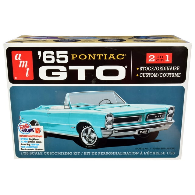 AMT Classic Model Kit - 1965 Pontiac GTO Plastic Car Build - 2-in-1 Kit ...
