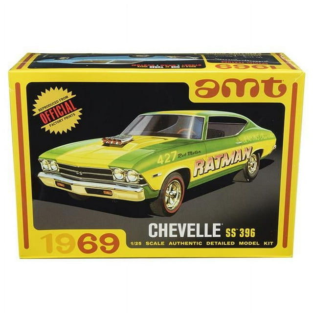 AMT Skill 2 Model Kit 1969 Chevrolet Chevelle SS 396 3 in 1 Kit 1 by 25 ...