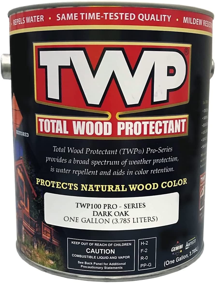 AMTECO TWP-103-1 TWP 103 1 Gallon Exterior Wood Dark Oak ExtetiorWood Stain, Color, 128 Fl Oz ...