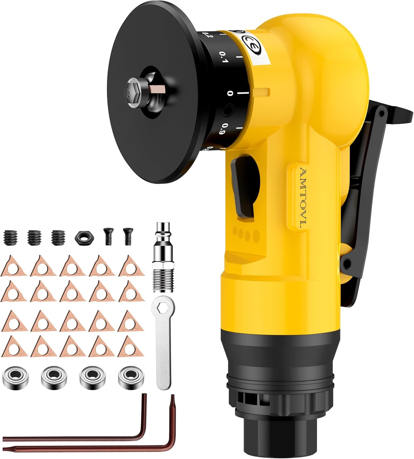 AMTOVL Mini Pneumatic Chamfering Machine, 30000 RPM, 45° Air Beveling ...