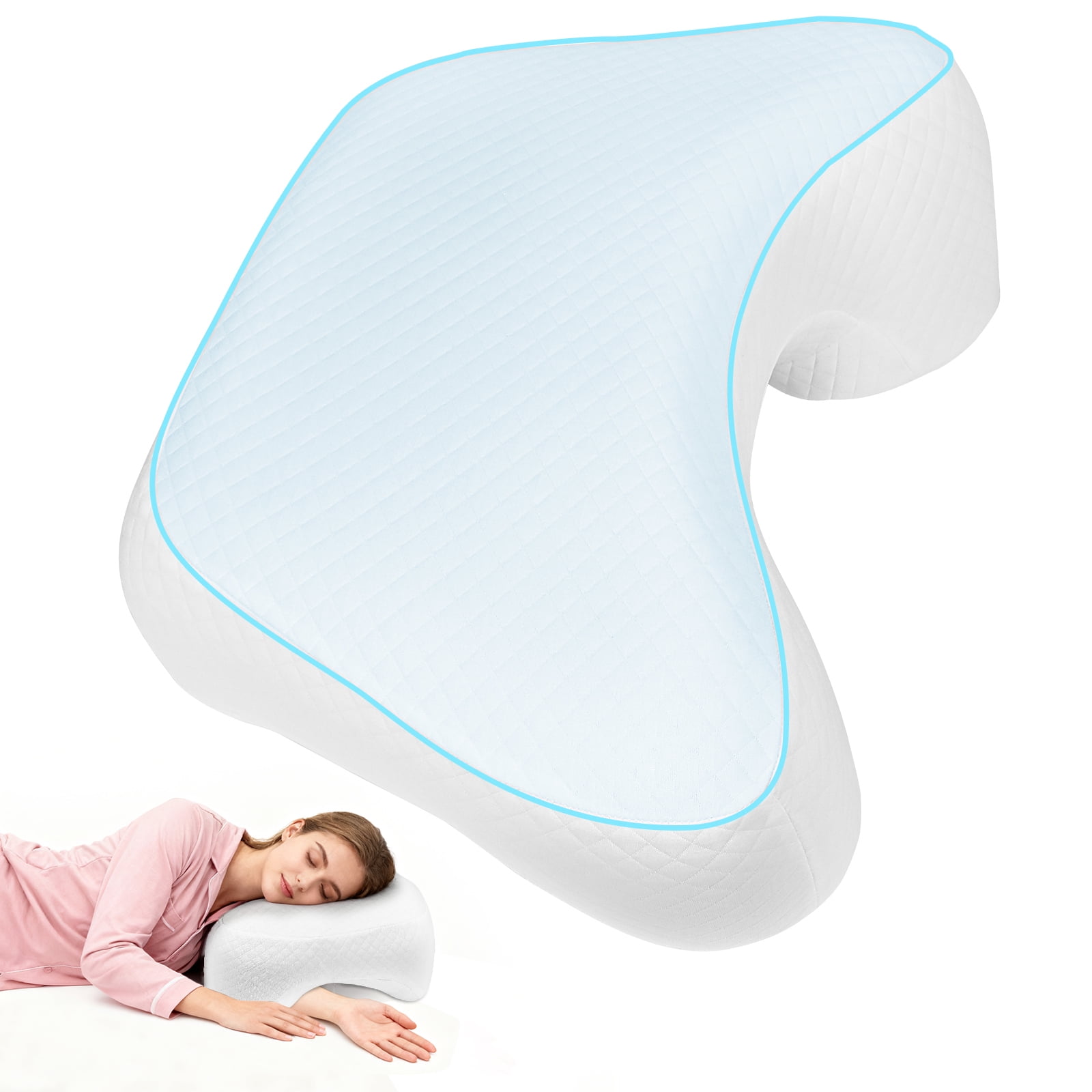 AMTPM Side Sleeper Pillow , 2 in 1 Shoulder Relief for Rotator Cuff ...