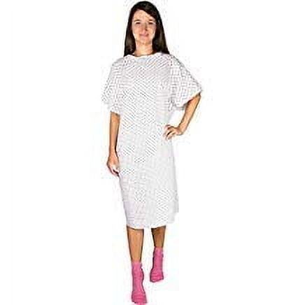 AMU Solutions 12 Pack - White Hospital Gown with Back Tie/Hospital ...