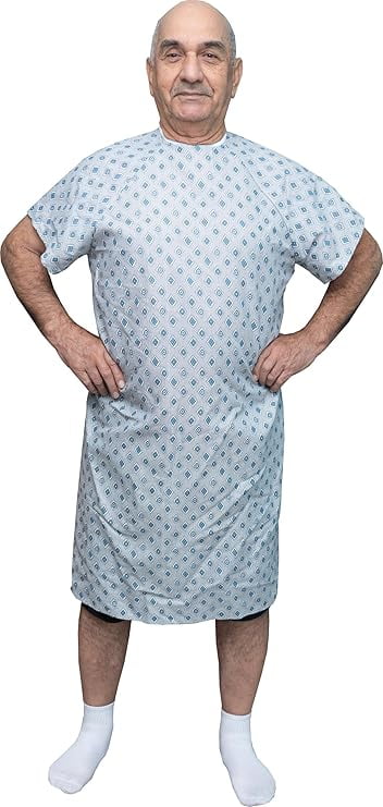 AMU Solutions 6 PACK - Reusable Hospital Gowns for Men Medical Patient ...