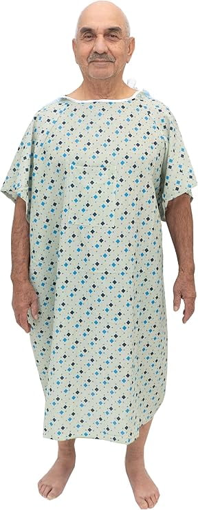 AMU Solutions 6 Pack Men’s Hospital Gowns - 3XL IV-Ready with Telemetry ...