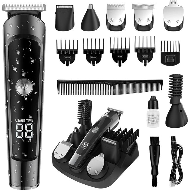 AMULISS Beard Trimmer for Men, Hair Clipper Trimmer for Men, Waterproof ...
