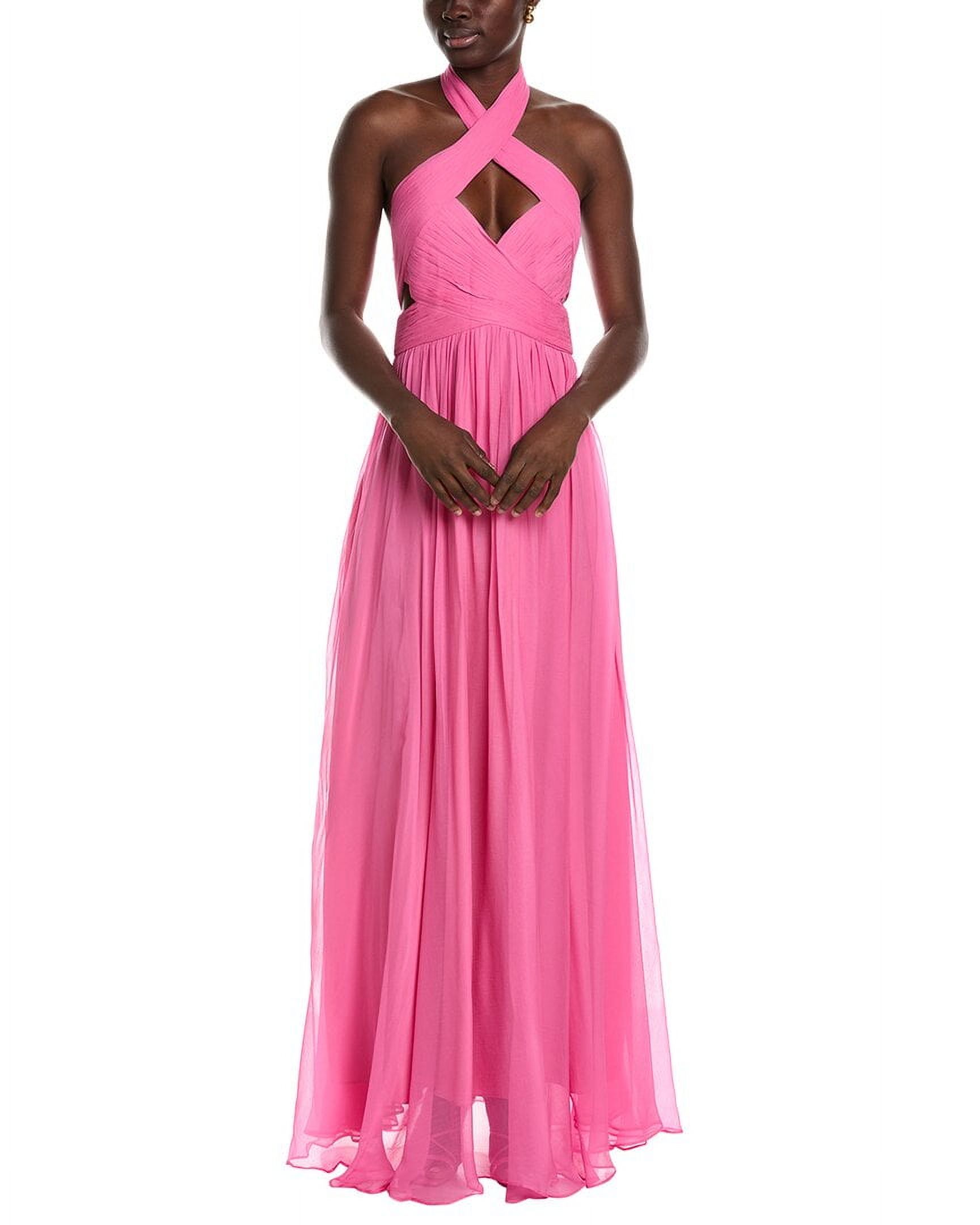 AMUR womens Paula Crisscross Halter Gown, 12, Pink - Walmart.com