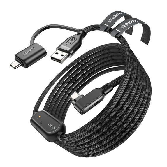 AMVR Link Cable with Charging 16FT Compatible with Meta Quest 3/3S/2 ...