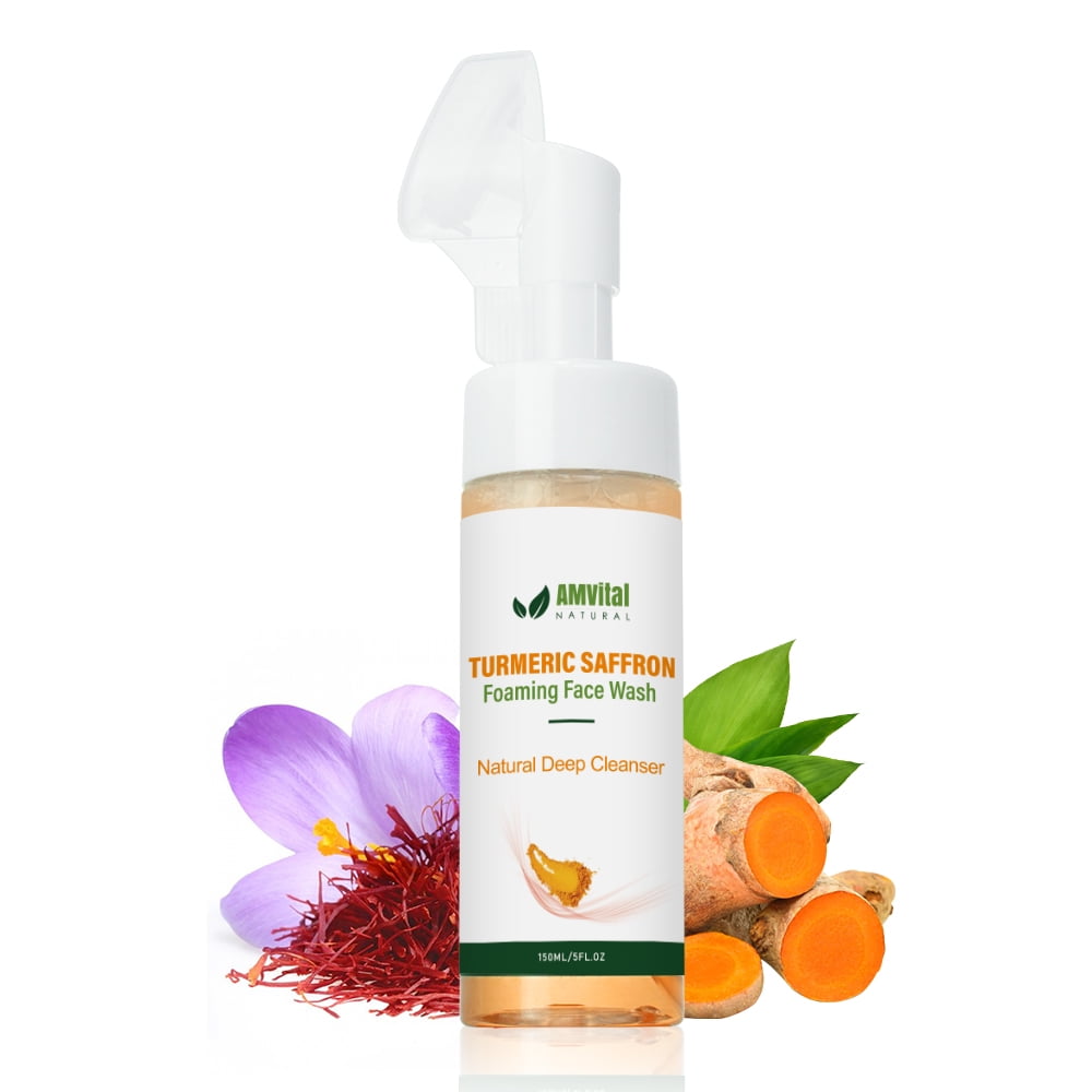 AMVital Turmeric Saffron Foaming Face Wash, Skin Nourishing ...