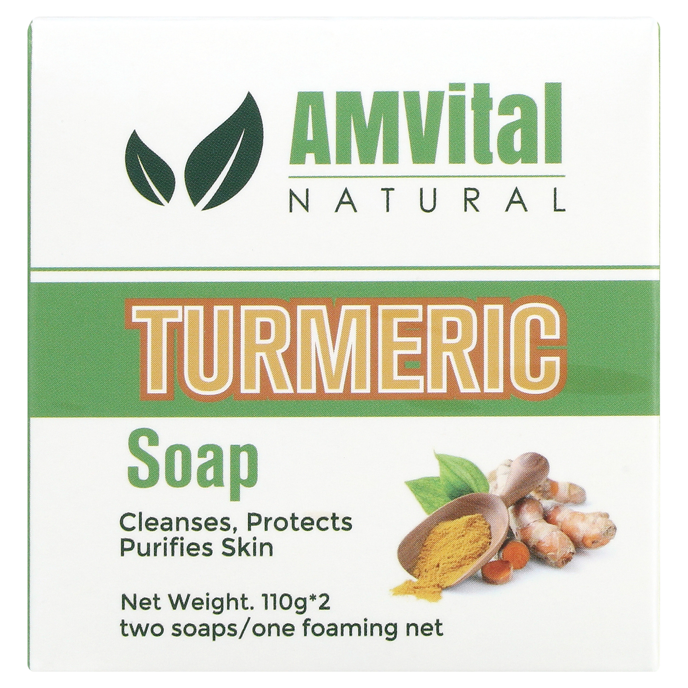 AMVital Turmeric Soap Bar for Face & Body-Acne, Dark Spots, Smooth Skin ...