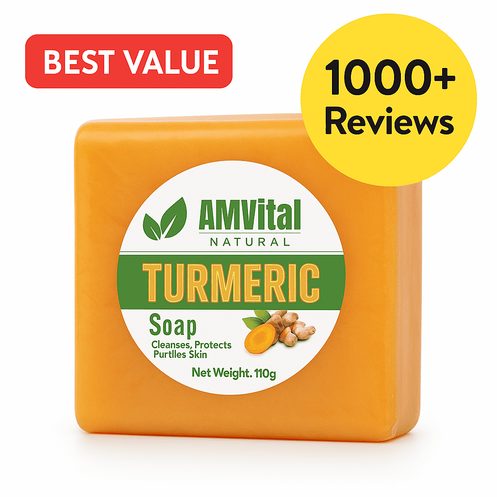 AMVital Turmeric Soap Bar Handmade Face & Body Deep Cleansing Anti ...