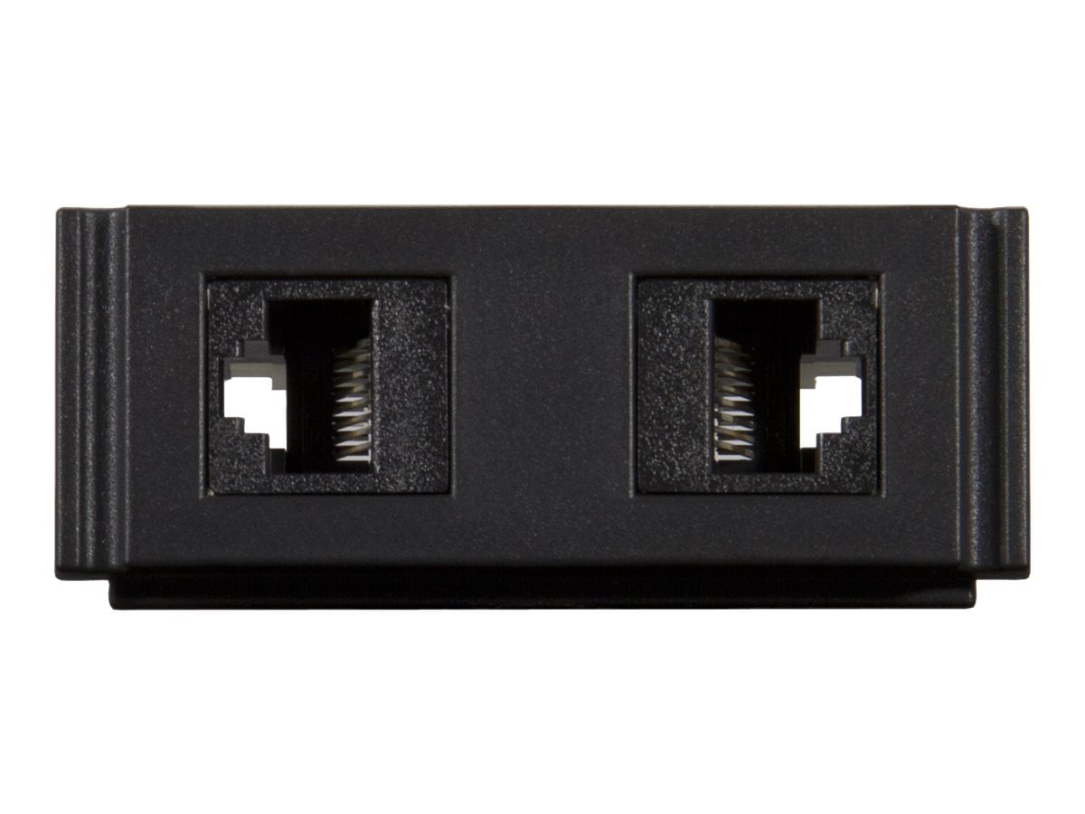 AMX HPX-N102-RJ45 - Modular facility plate snap-in - RJ-45 X 2 ...