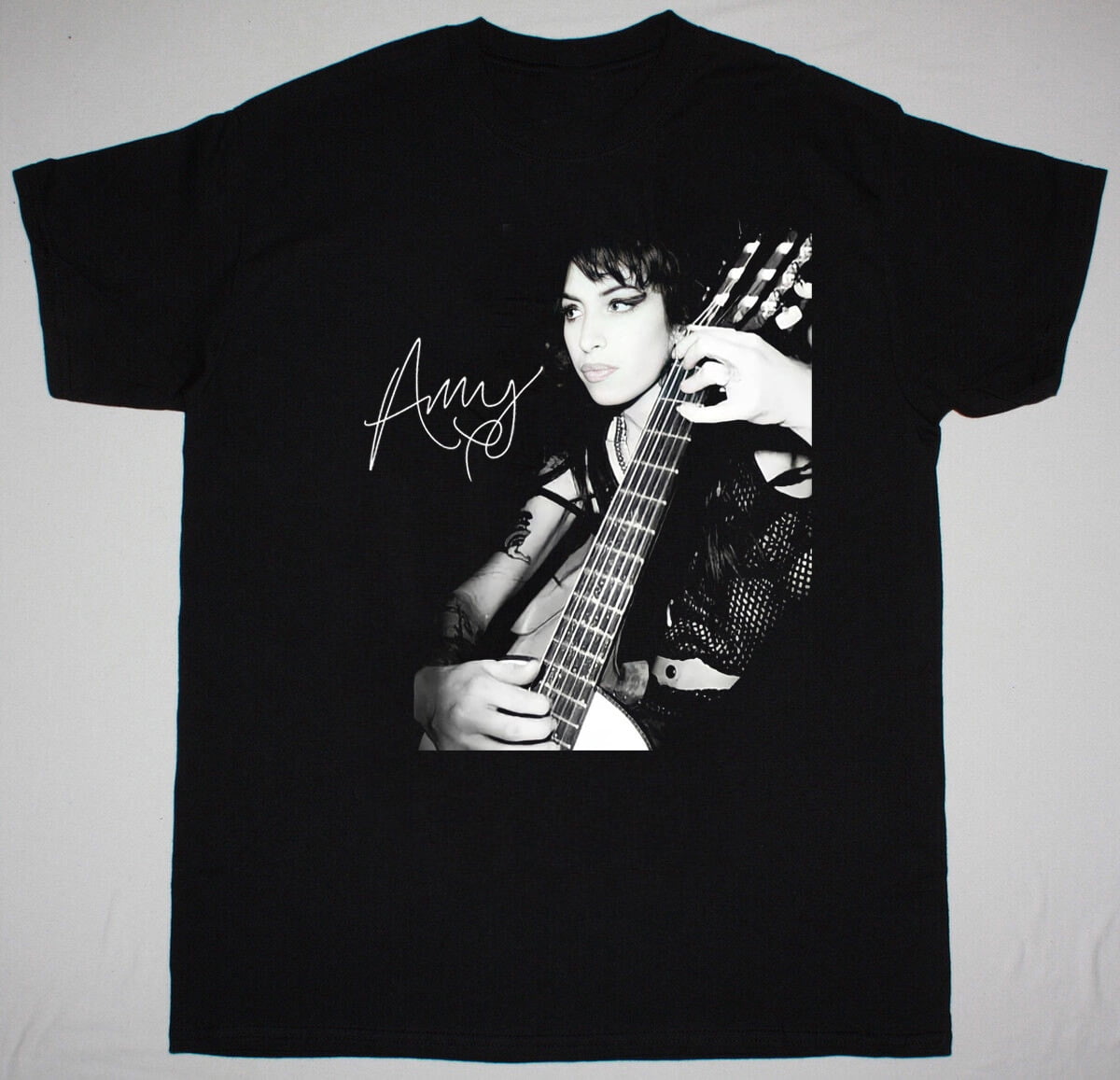 AMY WINEHOUSE Signature Short Sleeve Cotton Black All Size S-2343XL T ...