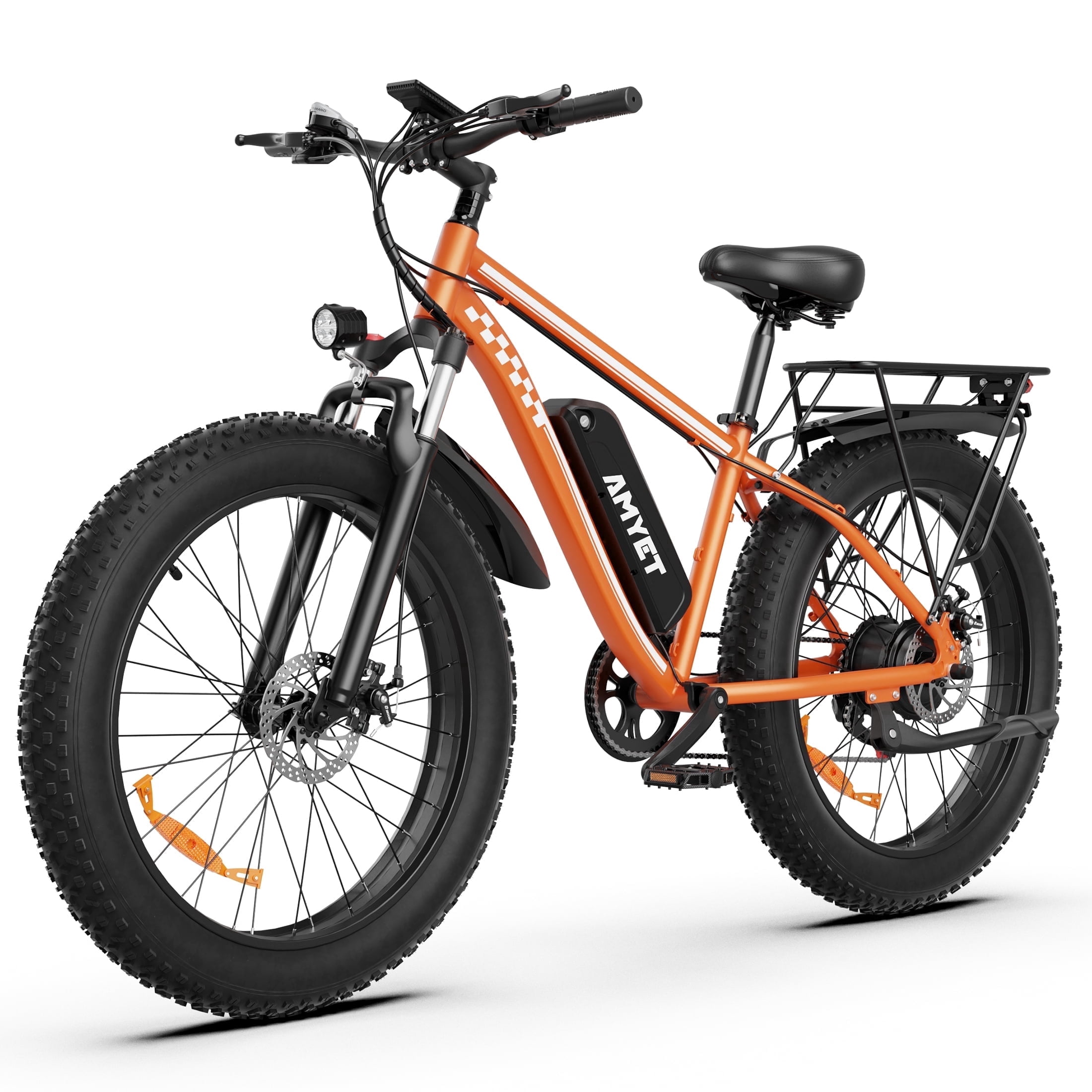 AMYET EB26 Electric Bike for Adults, 26*4.0 Fat Tire E-Mountain Bicycle ...