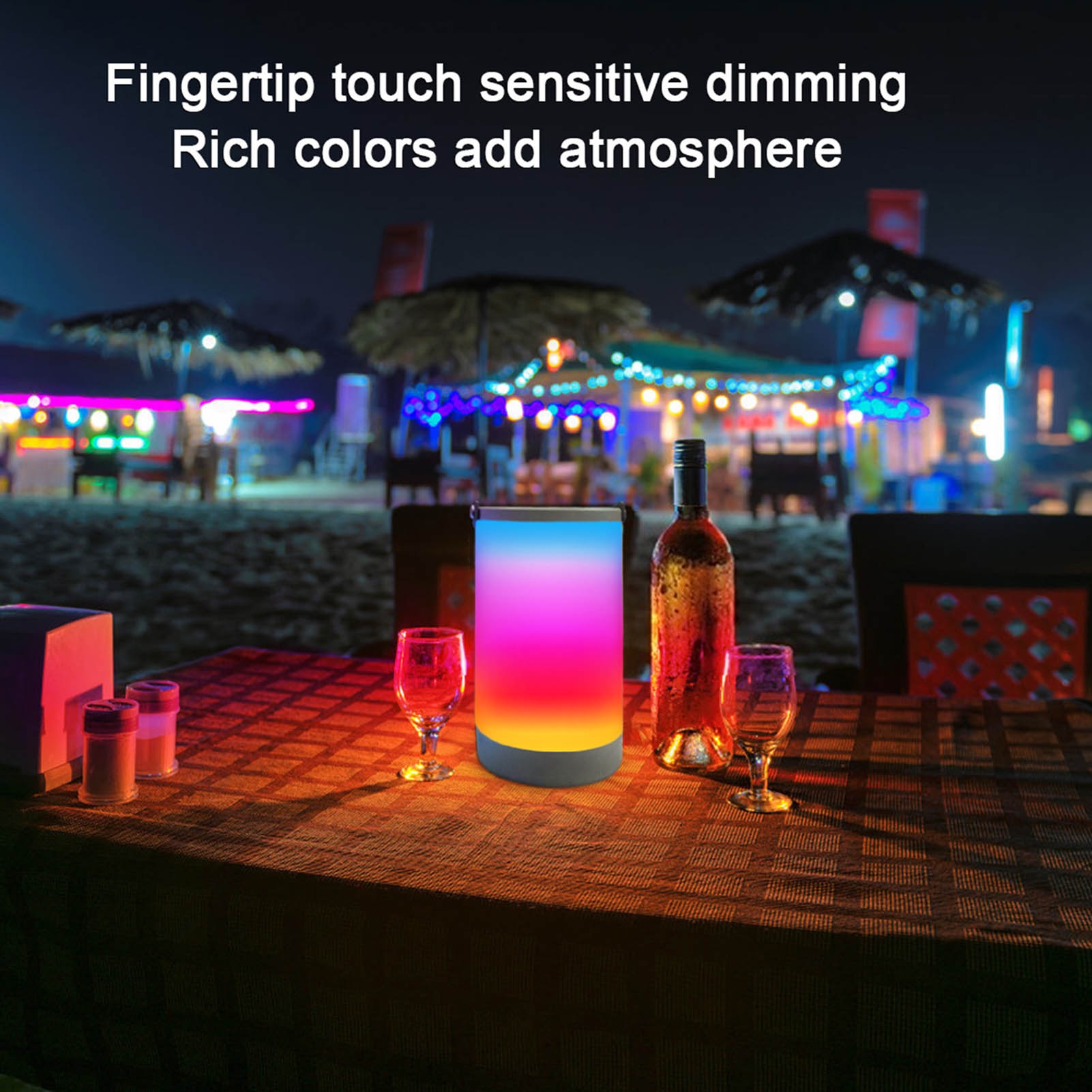 AMZ LED Night Lamp Brightness Adjustable Memory Function Fingertip ...