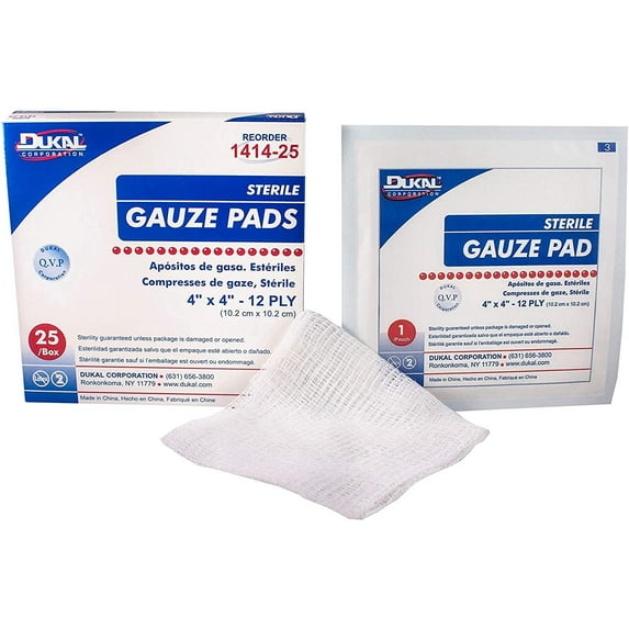 AMZ Medical Supply Woven Gauze Pads 4" x 4". Case of 600 12-ply ...
