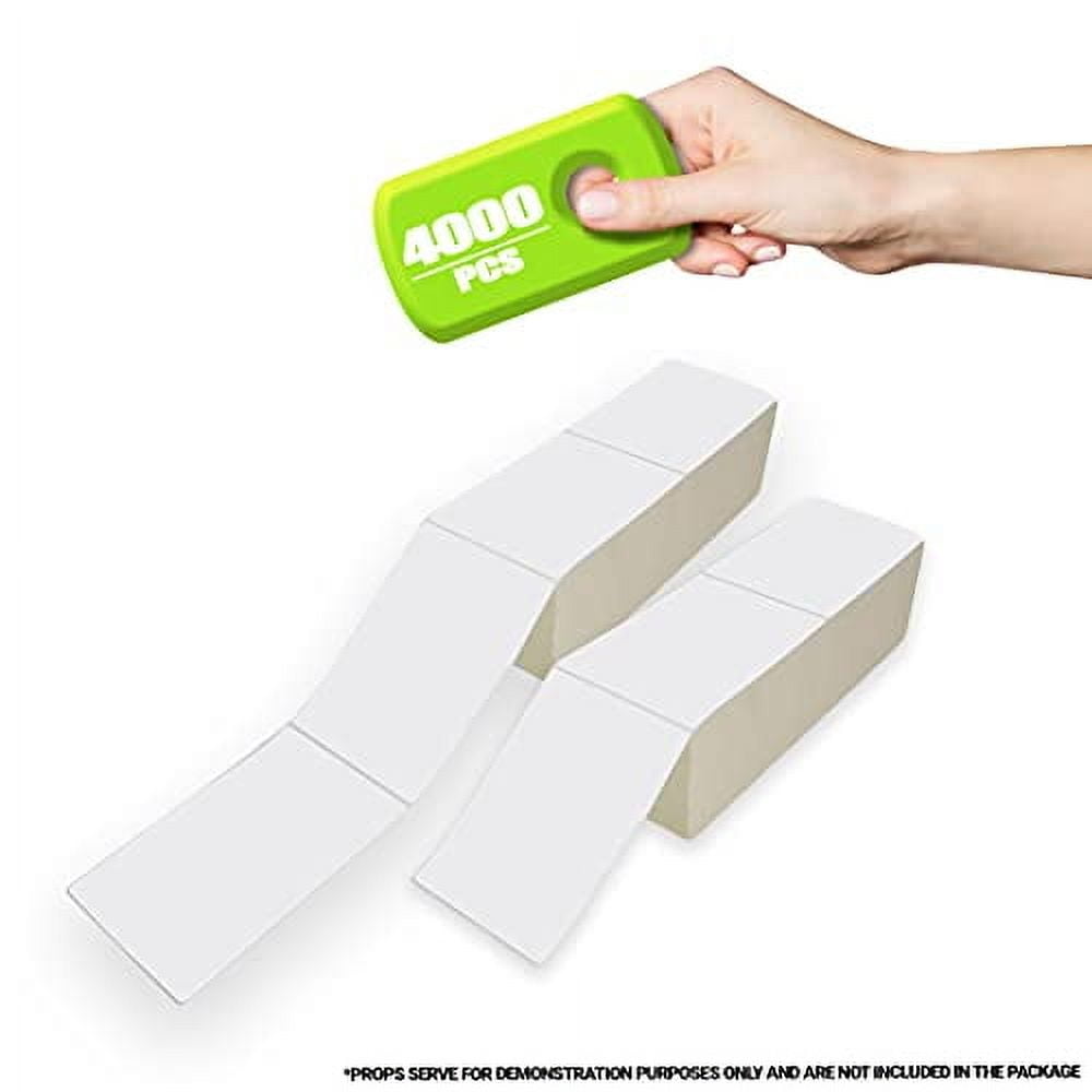 AMZ White Direct Thermal Label Paper, 4 x 6 Inches. 4000 Pack Thermal ...
