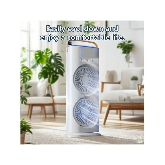 AMZBSR 2025 Portable Double-Headed Oscillating Misting Fan, 5-Speed ...