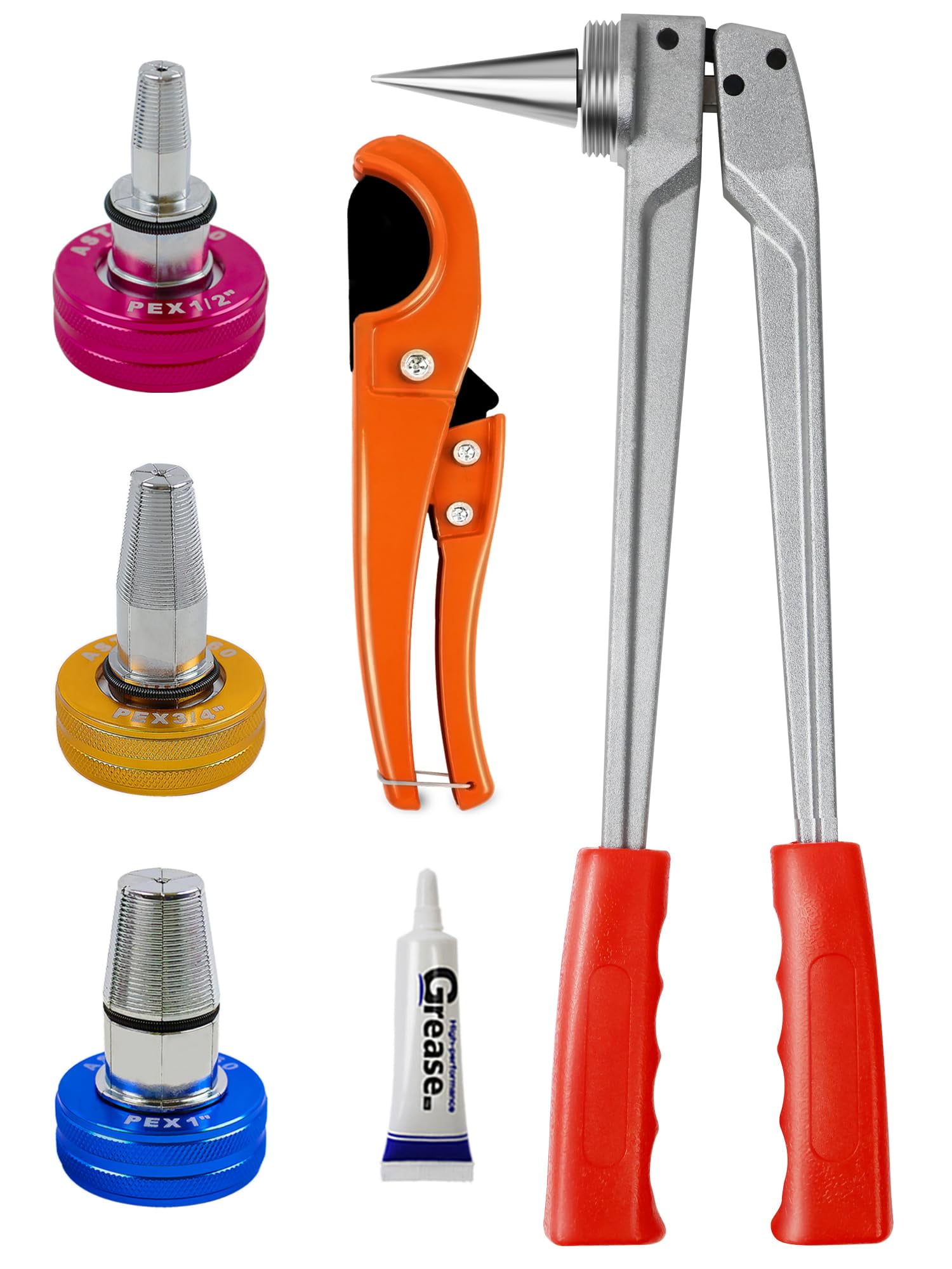 AMZCNC PEX Pipe Expansion Tool Kit Manual Expander Tool Kit ASTM F1960 Standard PEX Expansion ...