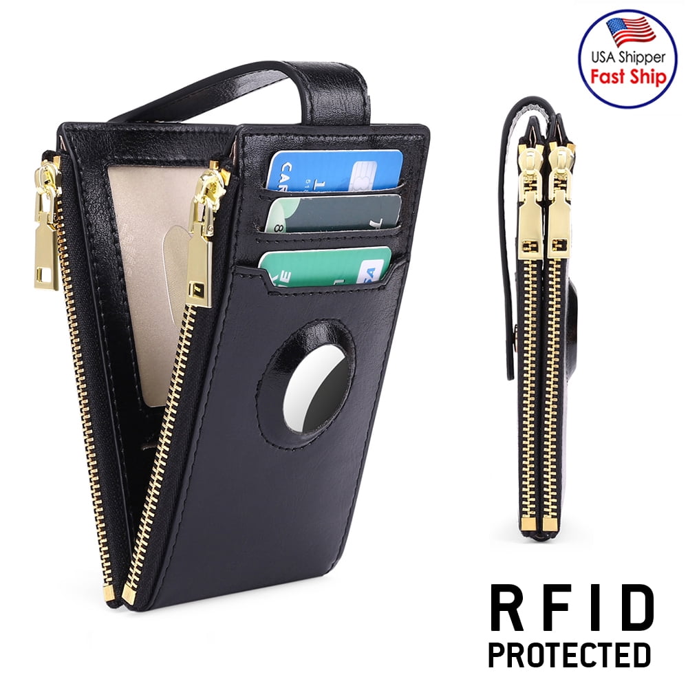 AMZER Small Wallet for Women Oil Waxed Slim Leather Purse RFID Blocking ...