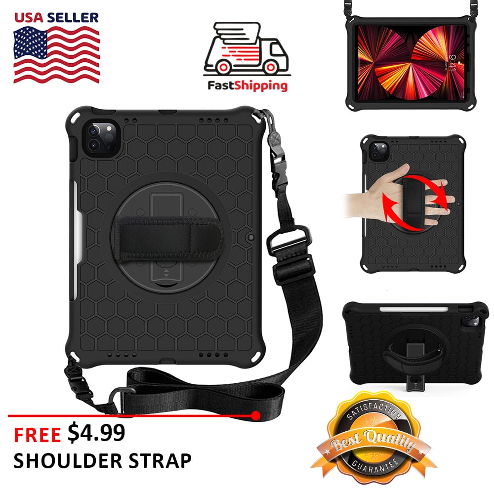 AMZER TUFFEN Case for iPad Pro 11 - Rotating Kickstand, Shoulder Strap ...