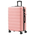 AMZFUN Hardsided 28 Inch Luggage, Lightweight PC+ABS Suitcase with USB, TSA Lock, Wheels, Pink ...