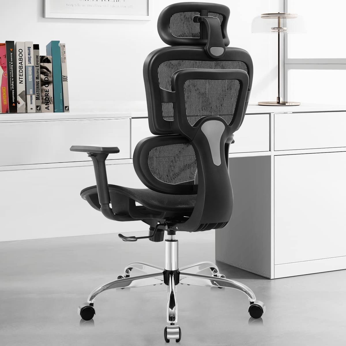 AMZFUN Ergonomic Office Chair, Breathable Mesh Desk Chair, Lumbar ...