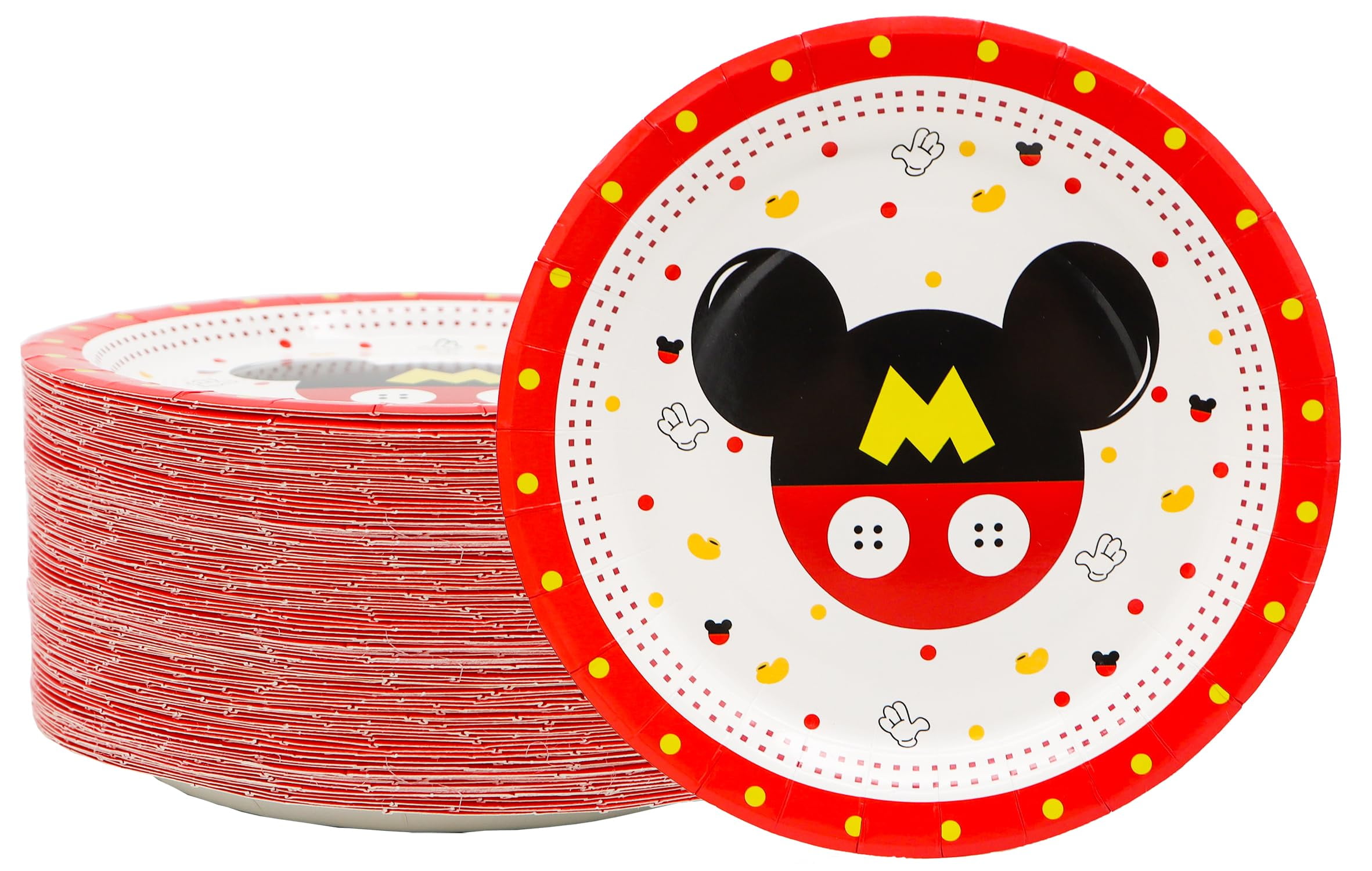 AMZPTBOY 40Pcs Mouse Birthday MMF7 Party Supplies Red Mouse Plates,7 ...