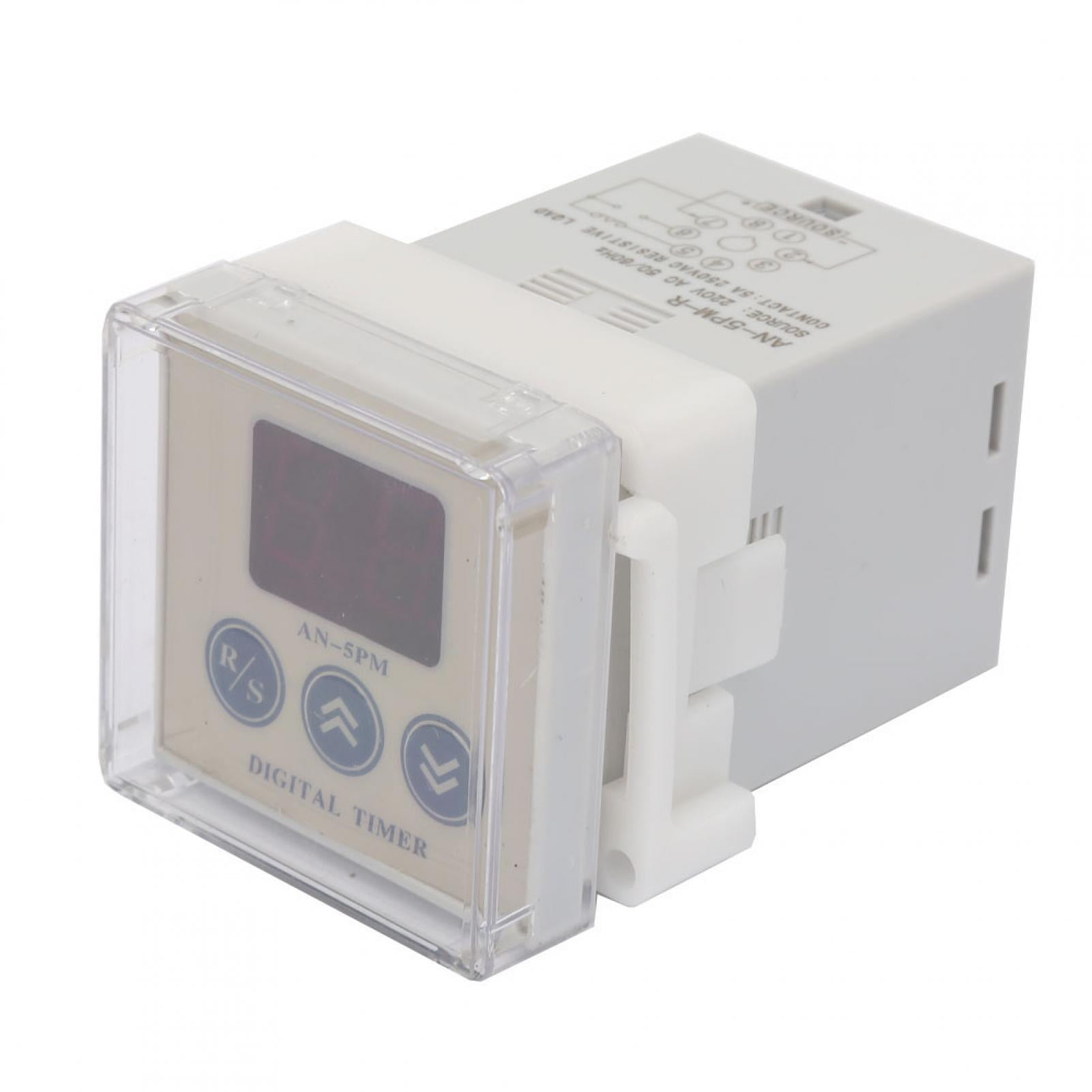 AN-5PM-R AC 220V Power On Delay Timer Digital 8 Pin Relay with Alarm ...