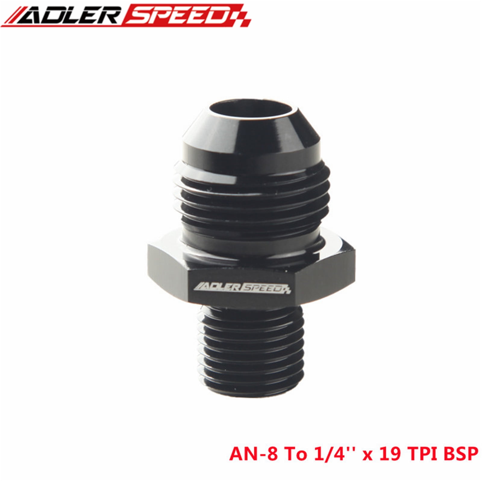 AN-8 to 1-4 X19 TPI-BSP Straight Adapter Fitting Optional P - Walmart.com