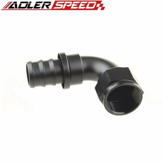 AN16 90 Degree-Oil Fuel Hose Fitting, Aluminum Alloy, End Barb Push ...