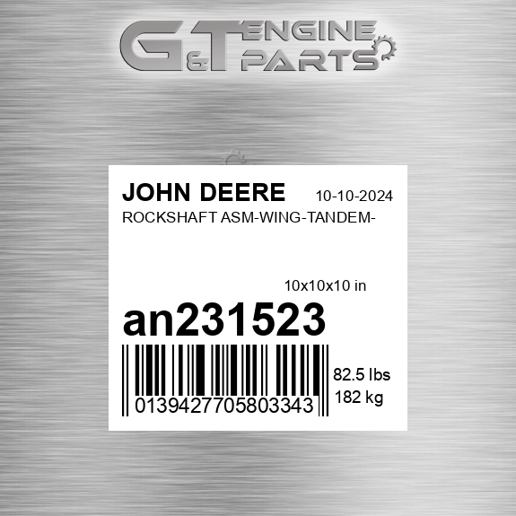 AN231523 ROCKSHAFT ASM-WING-TANDEM- fits JOHN DEERE (New OEM) - Walmart.com