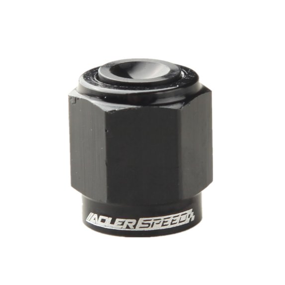 AN3-Adapter, Female Flare End, Hex Head Tube Fitting, Black Aluminum ...