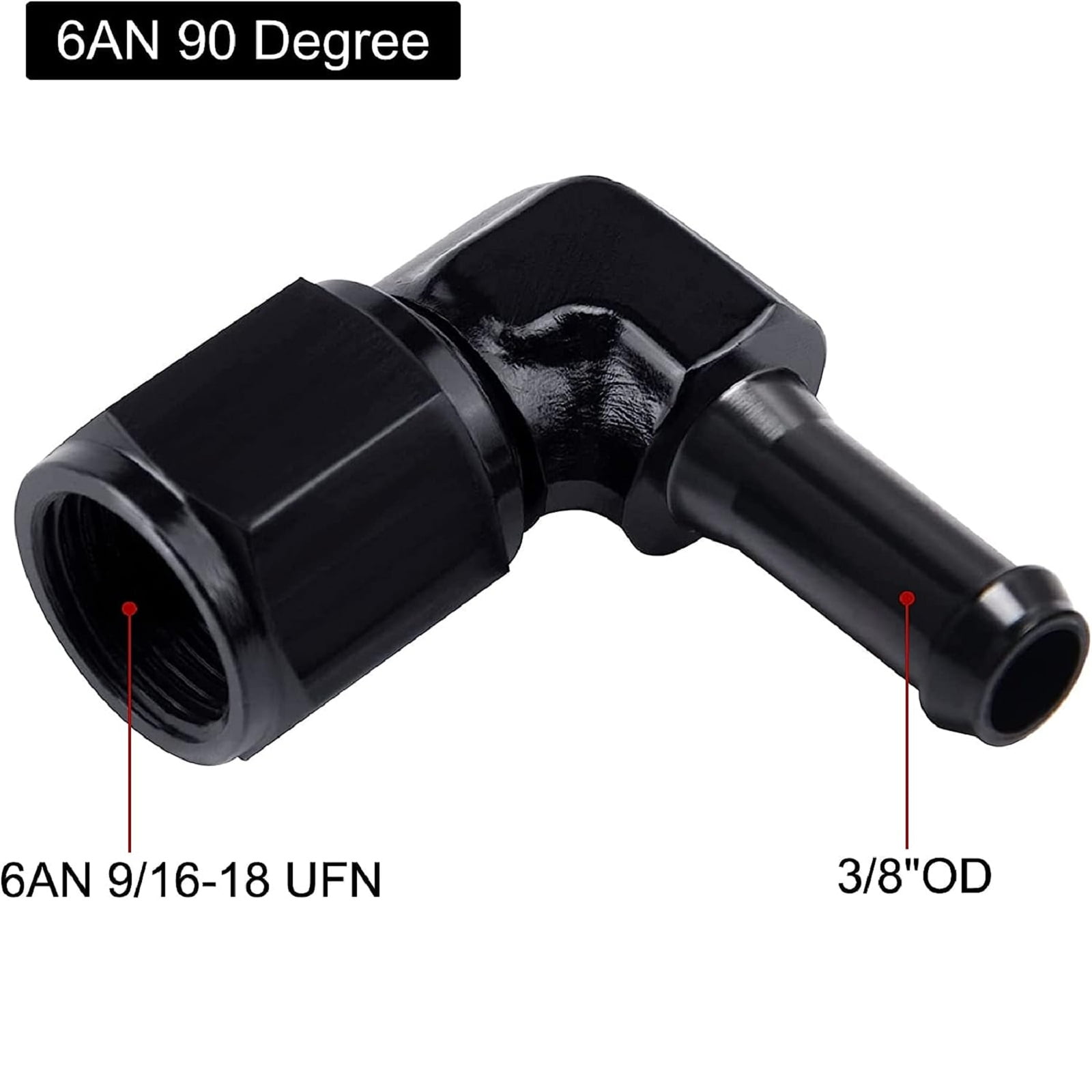AN6 Female to 3-8 Inch-Car Aluminum Alloy Hose Fitting, Accessory with ...