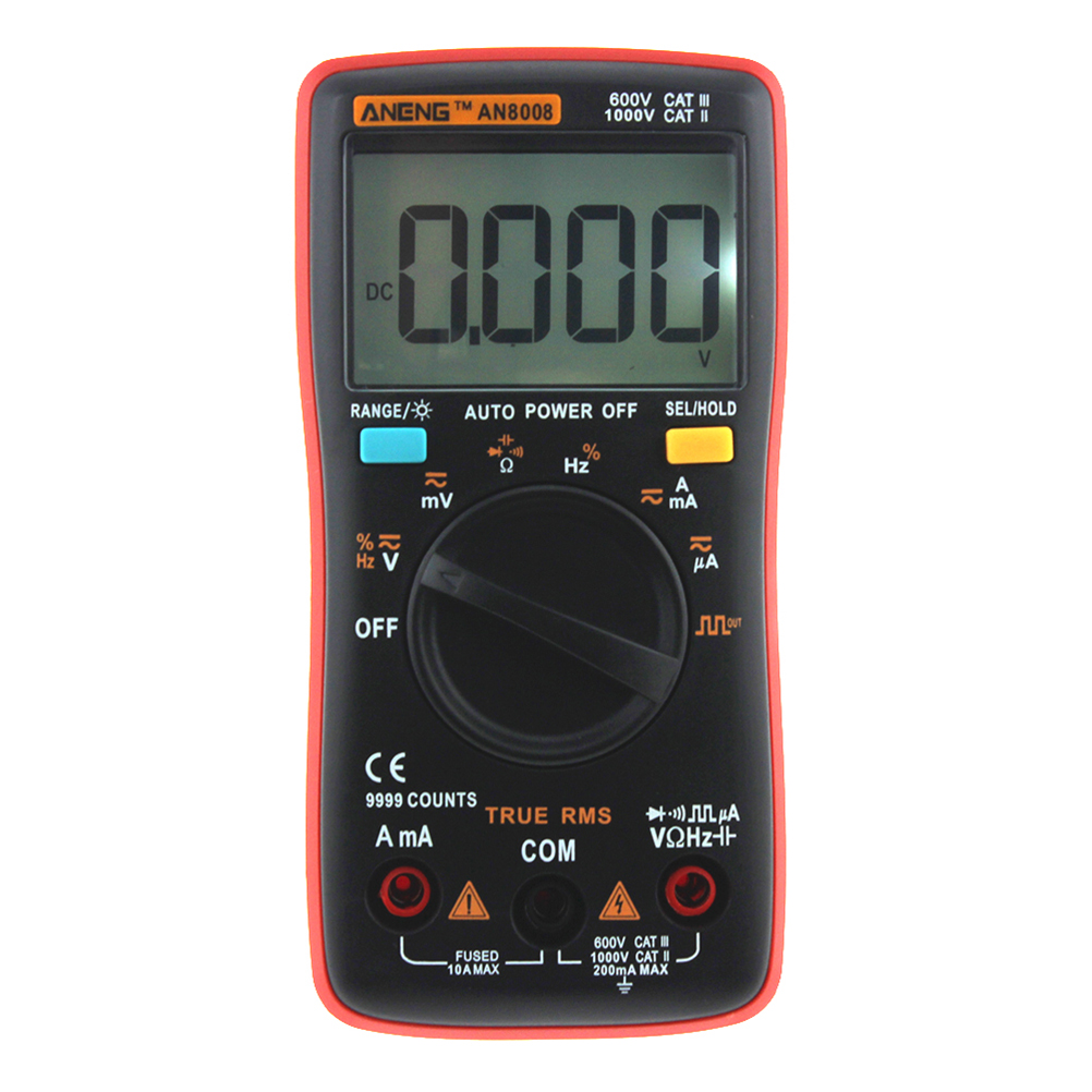 AN8008 Digital Multimeter Auto-Ranging Electronic Measuring Instrument ...