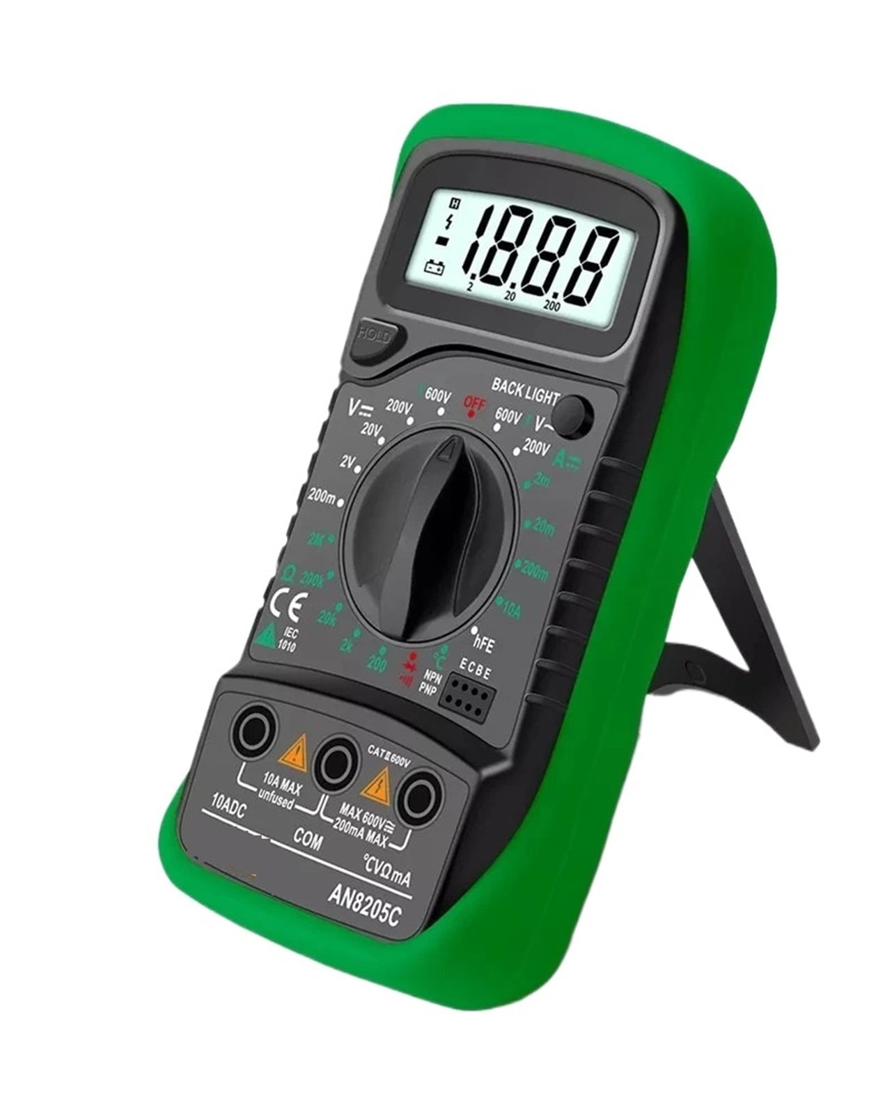 AN8205C Digital Multimeter Auto Range Backlight AC/DC Ammeter Volt Ohm ...