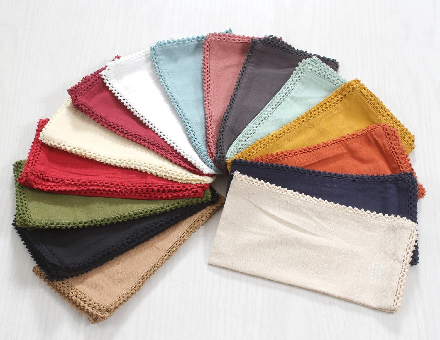 ANA Black Cloth Napkins Set of 12 18x18 inch Cotton Dinner - Washable ...