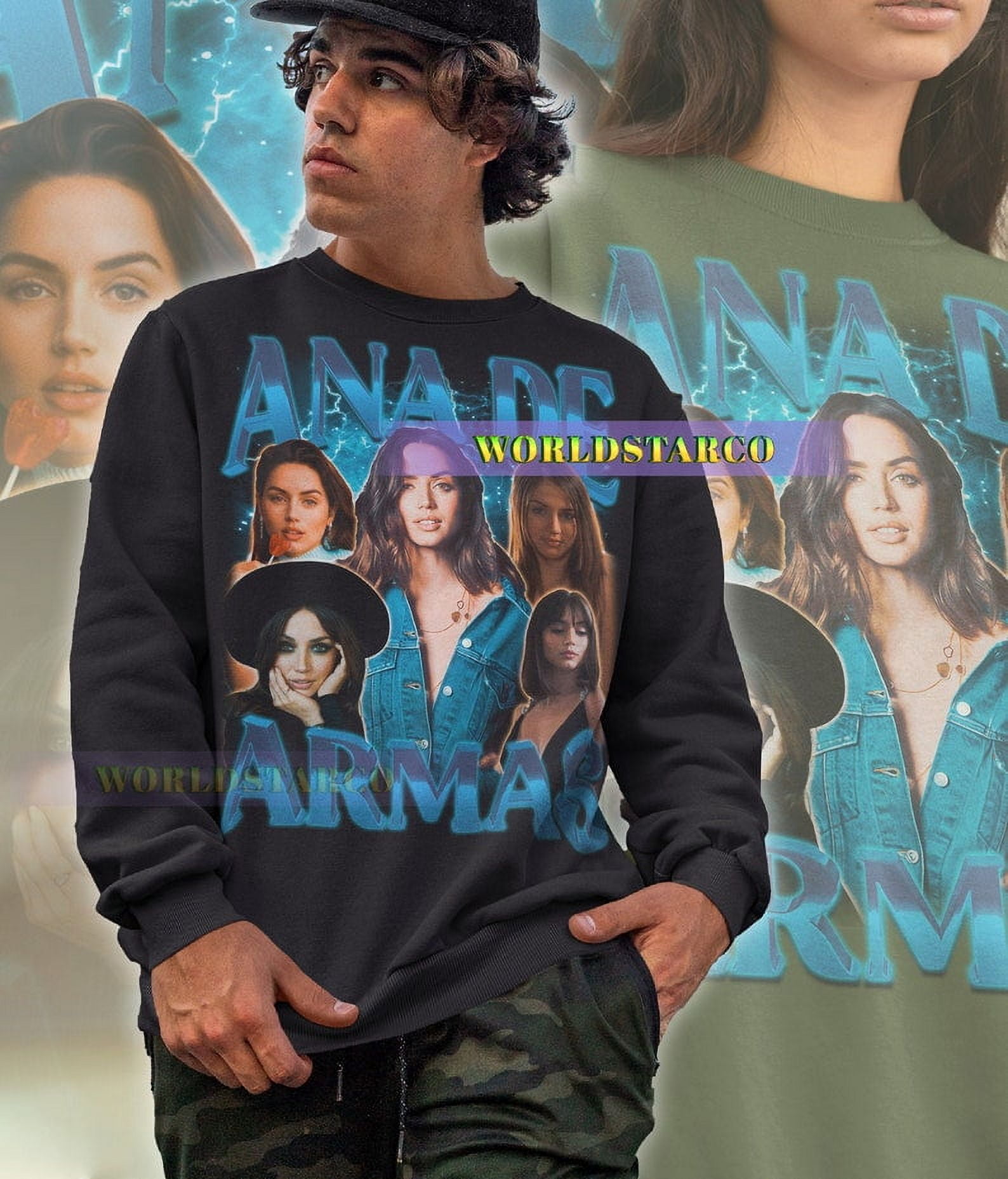 ANA DE ARMAS Sweatshirt, Ana De Armas Homage Sweatshirtter, Ana De ...