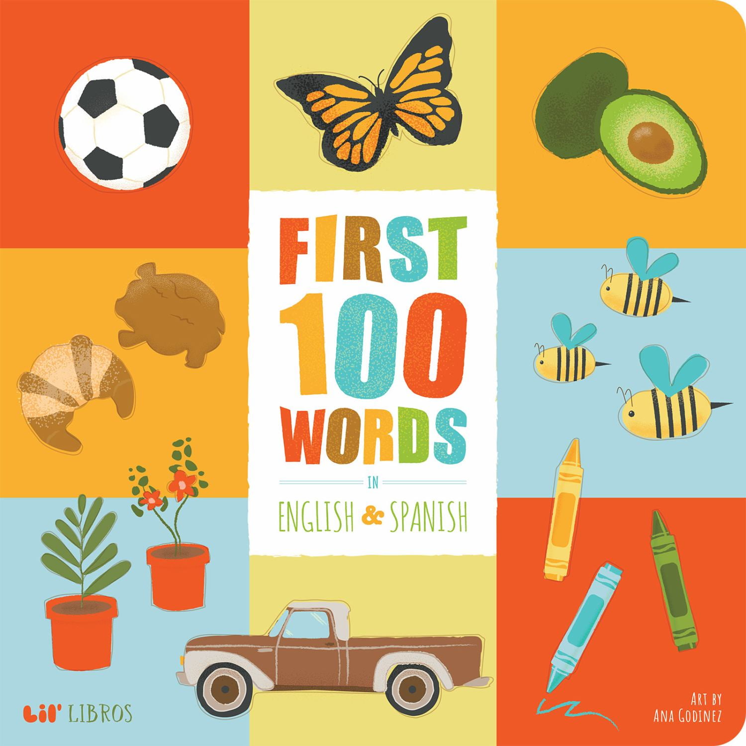 First 100 Words in English and Spanish (Board Book) - Walmart.com