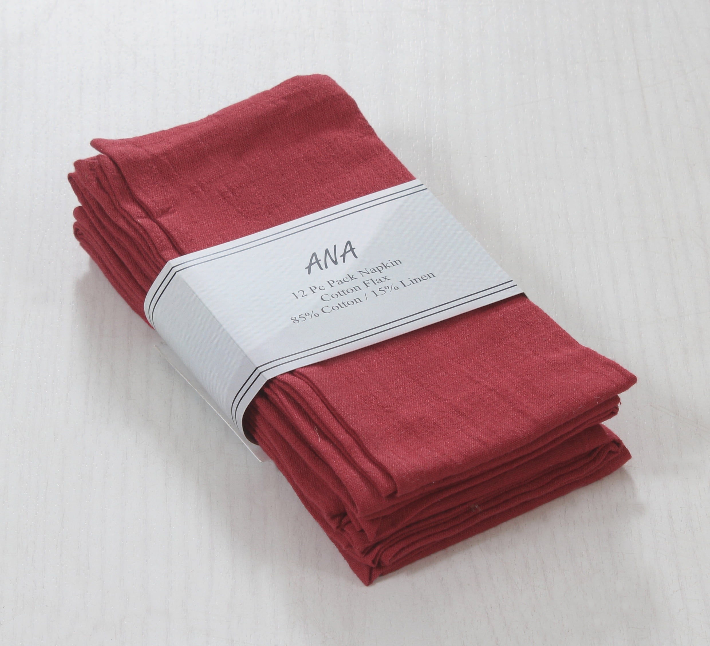 ANA Red Cloth Napkins Set of 12 18x18 inch Cotton Dinner Napkins ...
