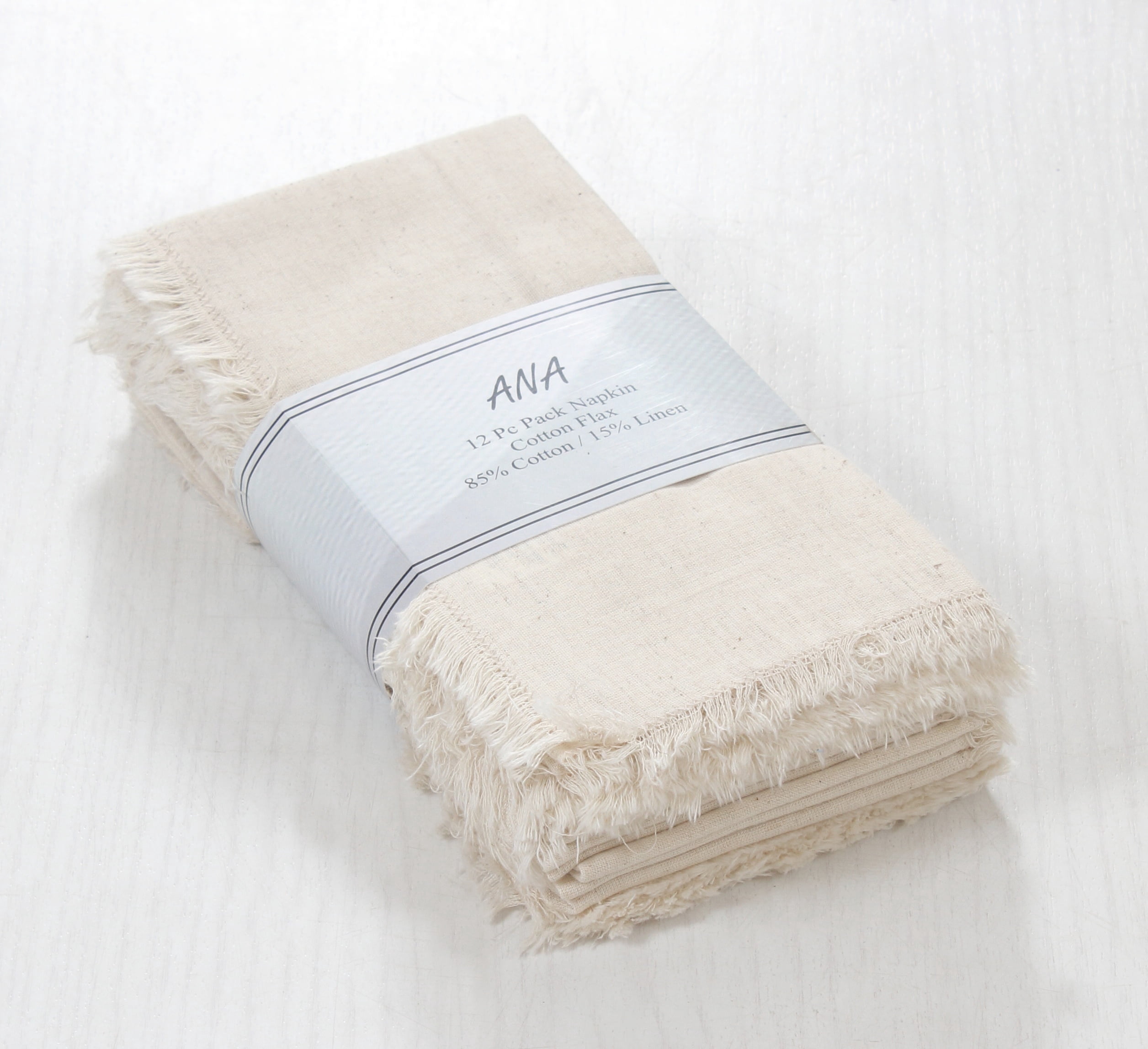 ANA White Cloth Napkins Set of 12 18x18 inch Cotton Dinner Napkins ...