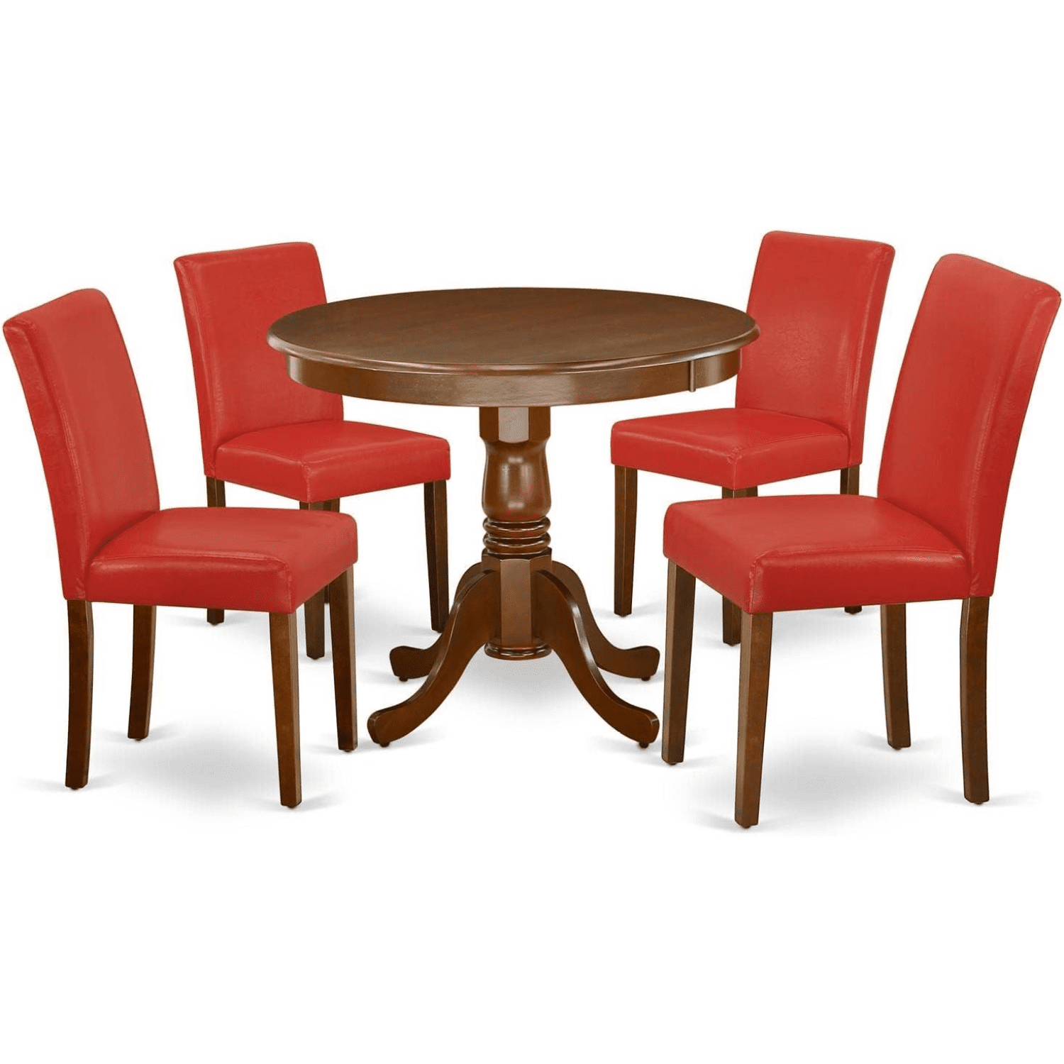 ANAB3-OAK-55 Kitchen Table & Chairs Set Contains a Round Dining Room ...