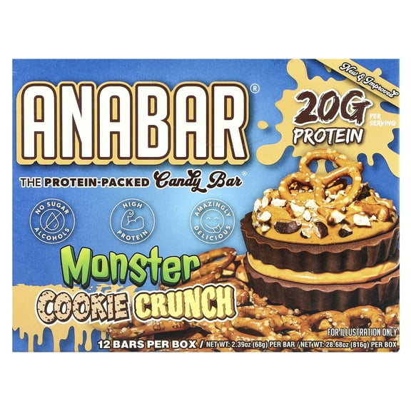 Anabar Protein Bar, Real Food, Honey Sweetened, Chocolate Coated, 20g ...